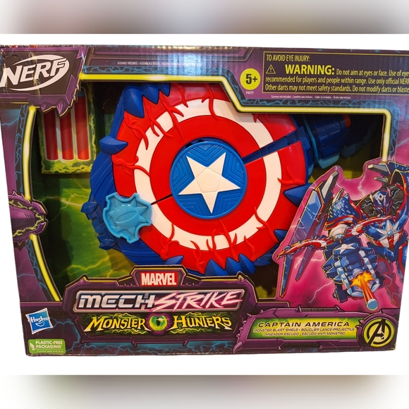 Nerf | Toys | Marvel Captain America Nerf Mechstrike Monster Hunters ...
